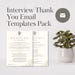 Interview Thank You Email Templates | Editable Job Interview Follow up ...