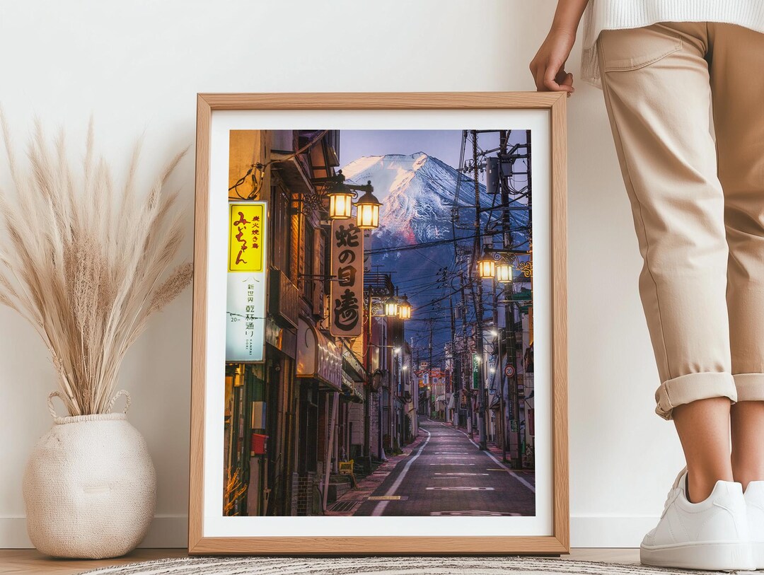 Mount Fuji Street View Art Print, Fine Art Photography, Japanese ...