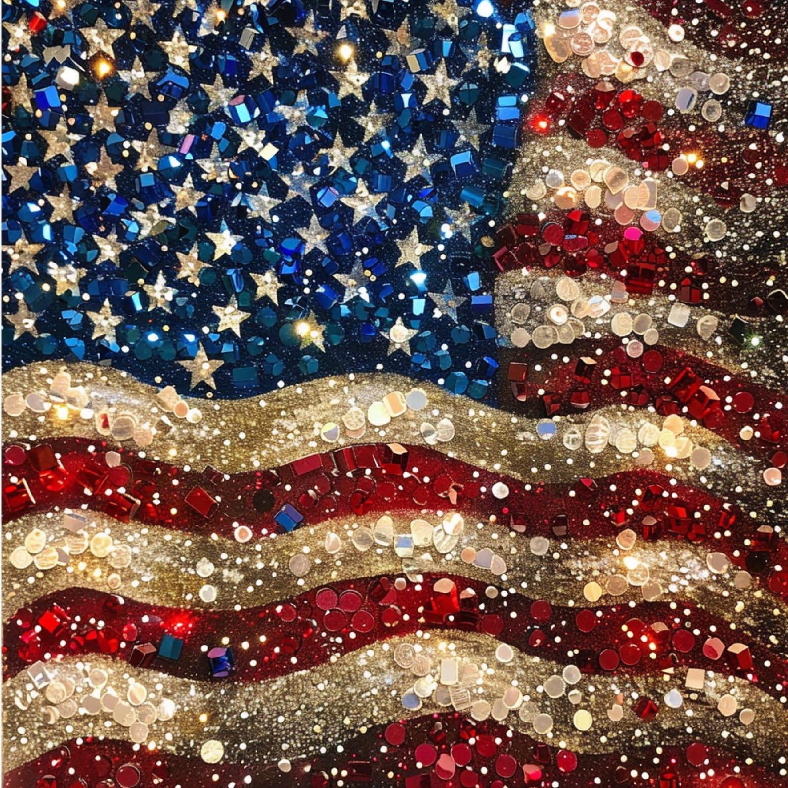 10” Round Wind Spinner | Glittery Flag Design | Double-sided Garden ...