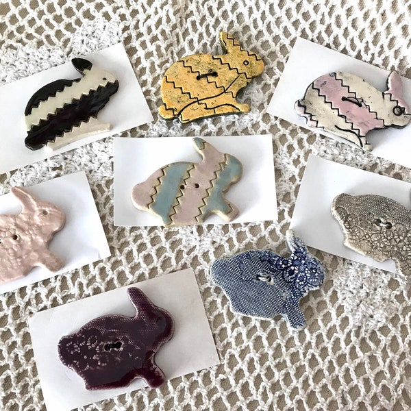 Bunny Rabbit Button - Etsy