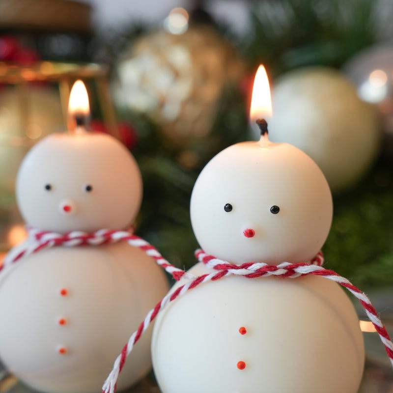 Snowman Hands Candle - Etsy
