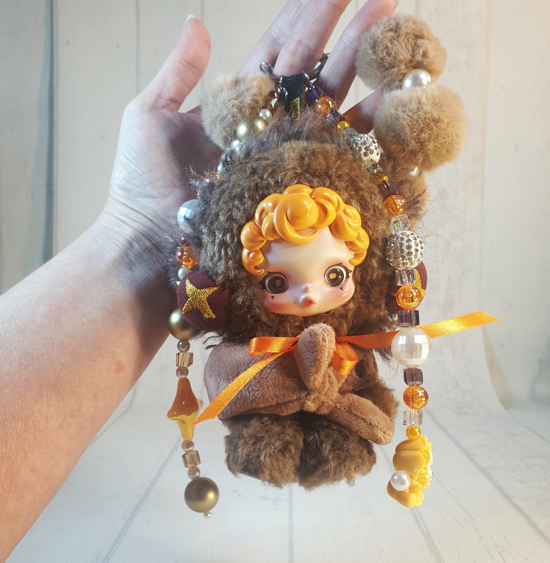 Handmade Plush Skullpanda "you Found Me" Bag Charm : "sneaky Chesnut ...