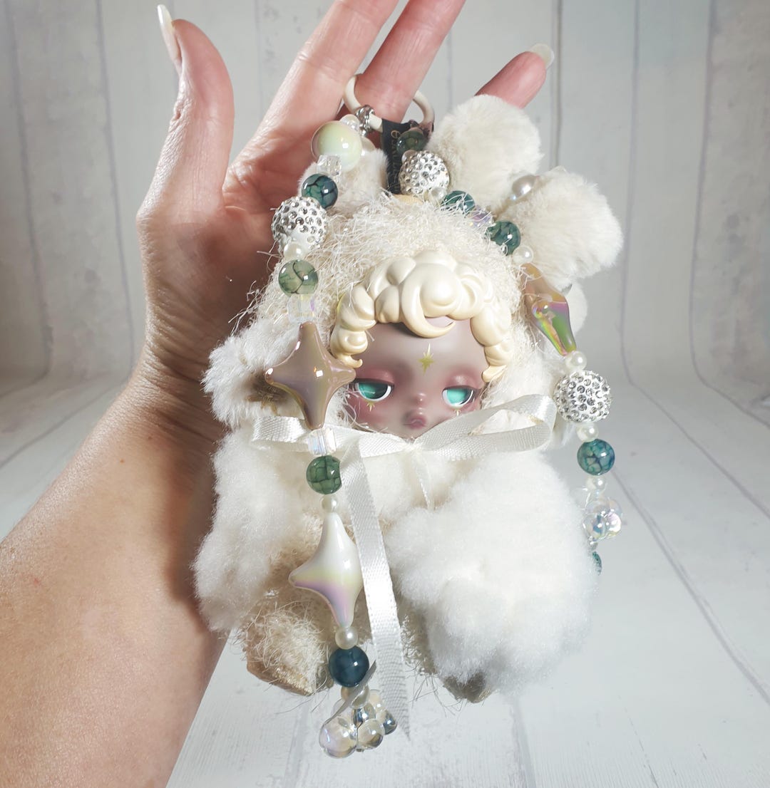Handmade Plush Skull Panda "you Found Me" Bag Charm: "sandman Ii" (12 ...