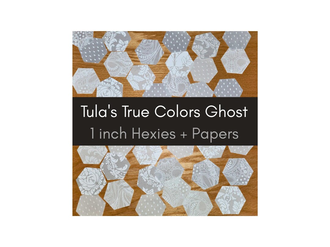 EPP Kit Tula Pink True Colors 2025 Ghost Only Hexies: 42 Diecut 1-inch ...