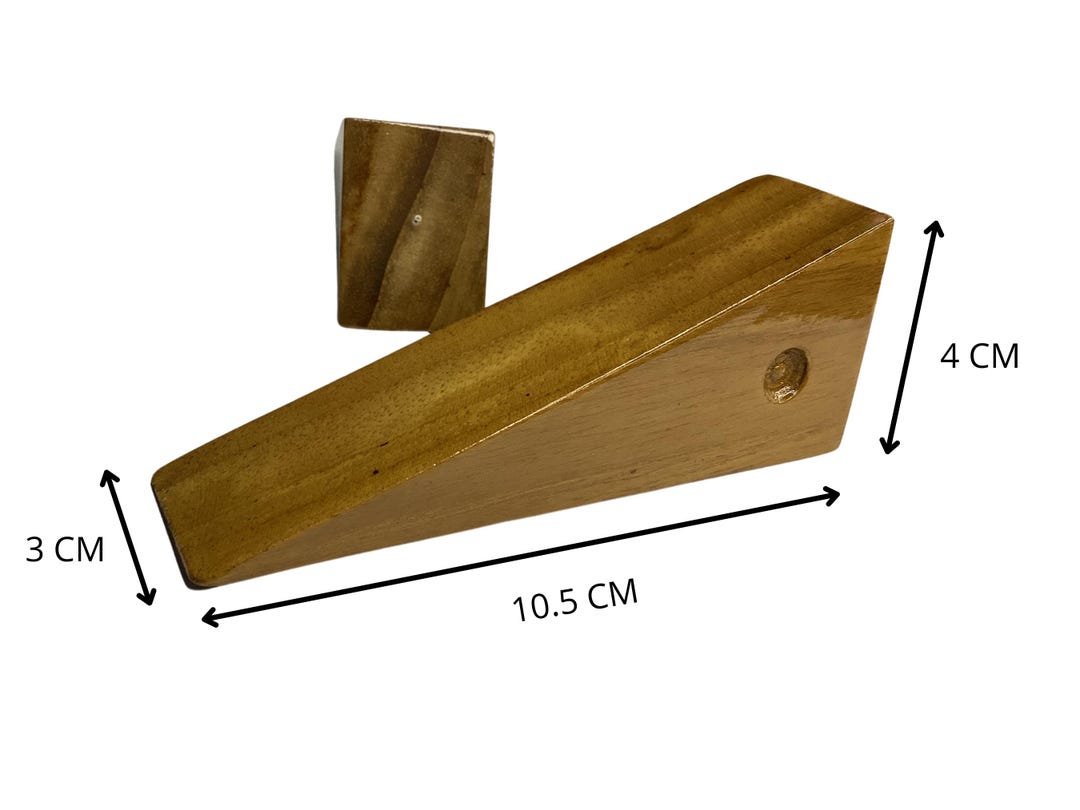 Solid Teak Wood Door Stopper – Rustic Wooden Wedge, Handmade Minimalist ...