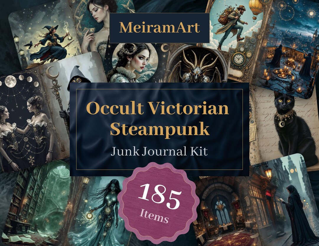 Occult Victorian Steampunk Junk Journal Kit | Witch Trial Ephemera ...