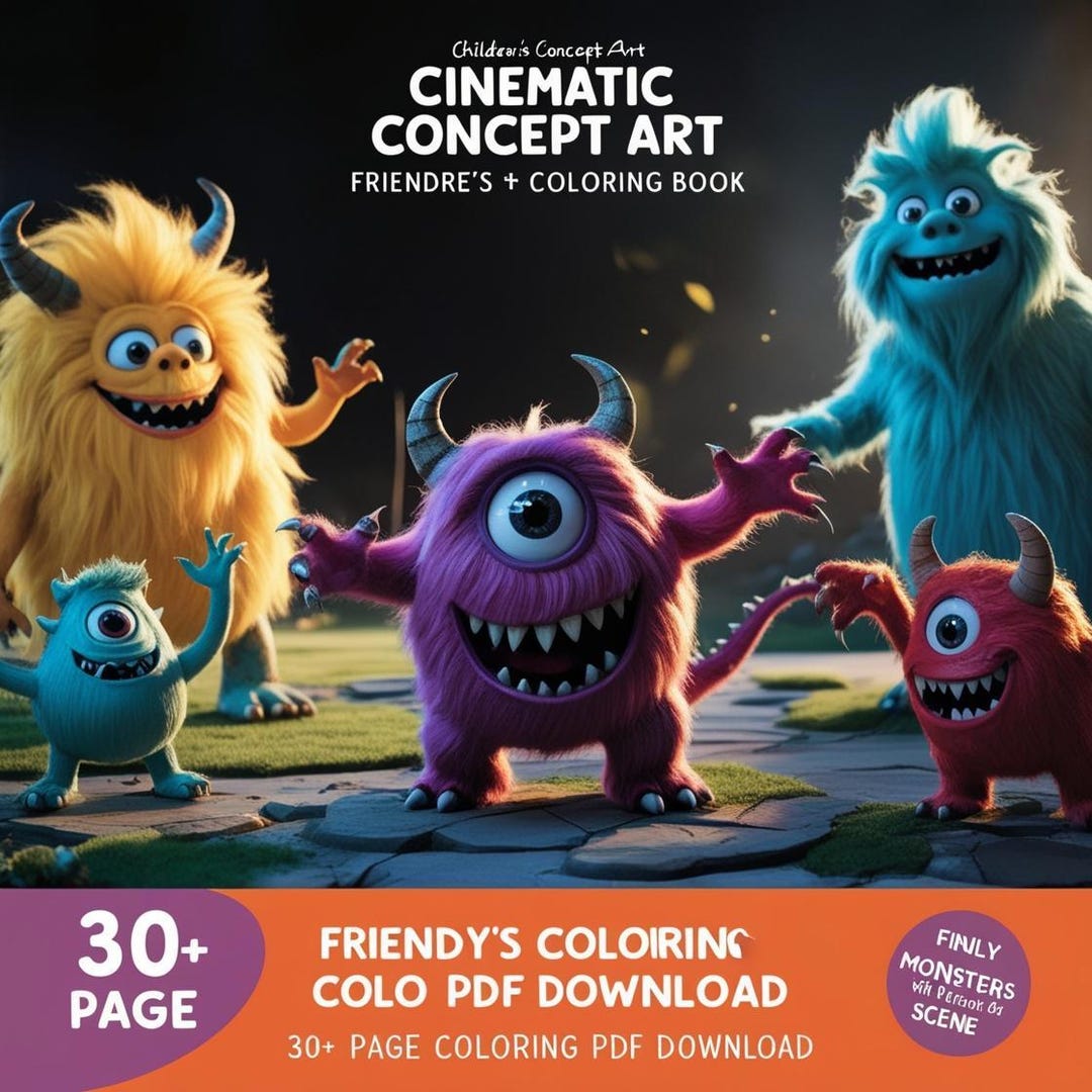 Monstrous Fun: Spooky Silly PDF Coloring Pages for Kids | Friendly ...