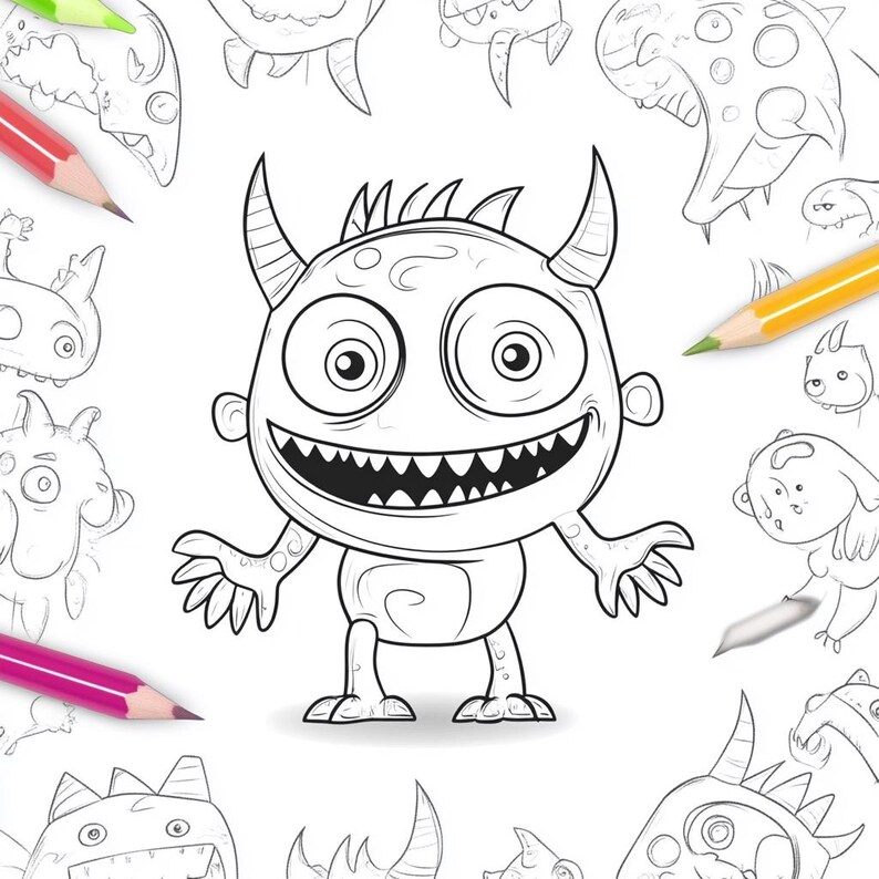 20+ Printable Monster Madness Coloring Pages | Coloring| Coloring ...