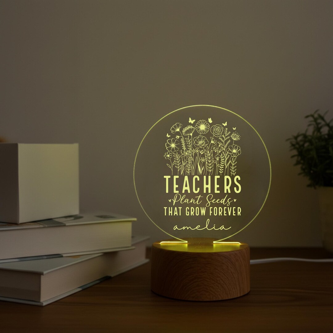Personalized Teacher Gift, Teacher Appreciation Gifts, Led Light Decor ...