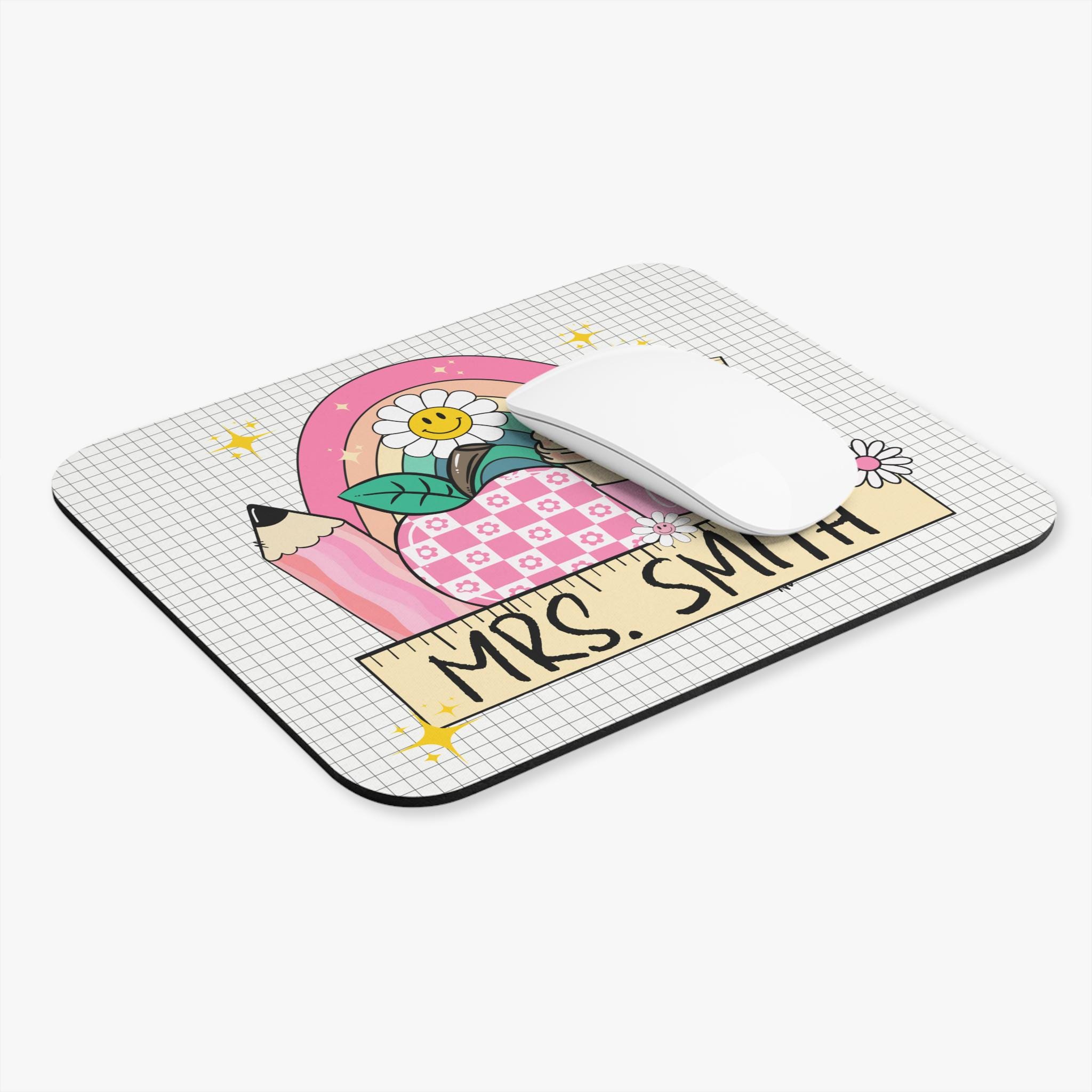Personalized Teacher Mouse Pad, Cute Desk Accessory, Office Gift, Fun ...