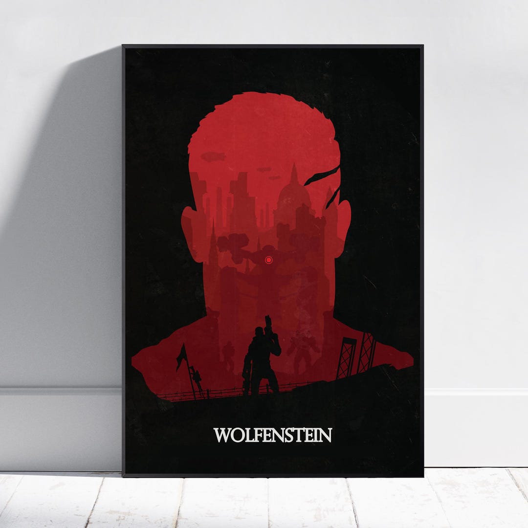 Wolfenstein Poster, Wall Art, Game Poster, Home Decor, Rolled Canvas #2 ...
