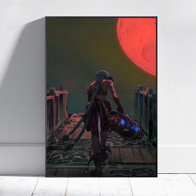 Arcane Poster, Jinx Wall Art, Game Poster, Home Decor, Rolled Canvas #2 ...