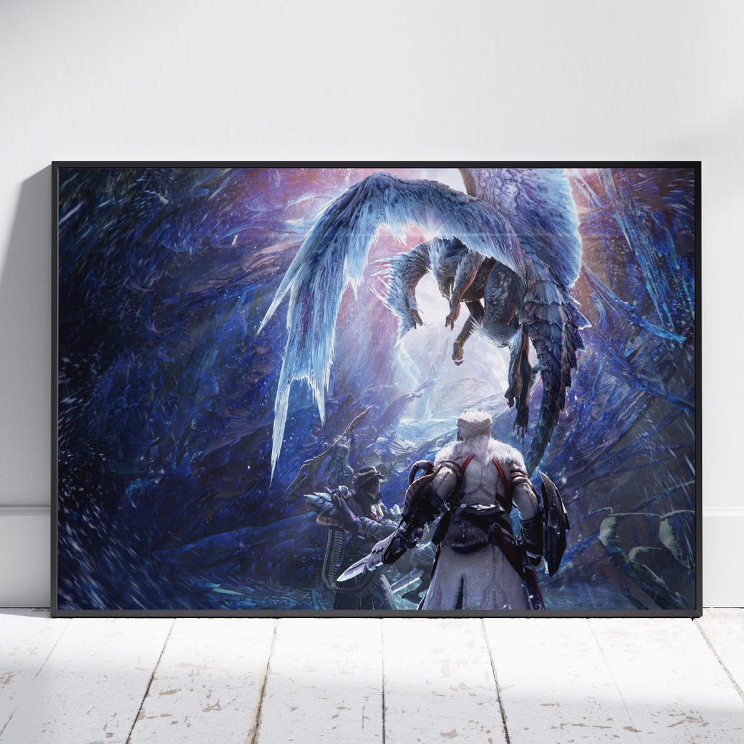Monster Hunter World Poster, Wall Art, Game Poster, Home Decor, Rolled ...