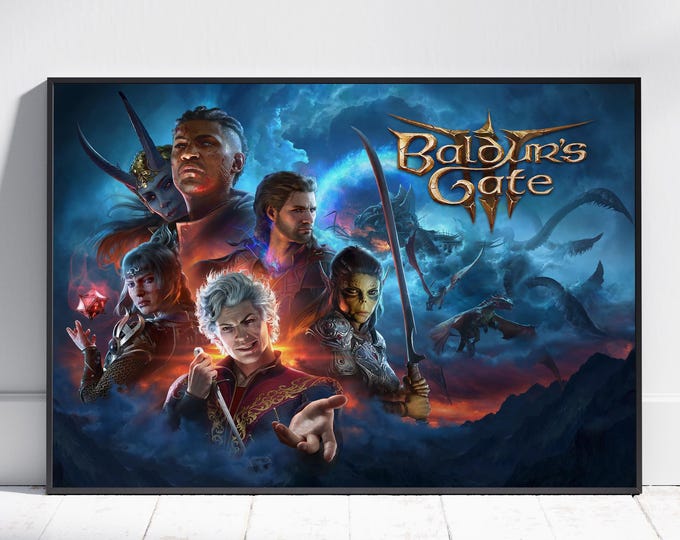 Baldur's Gate 3 Laezel Portrait Handmade Drawing Wall Art Decor - Etsy UK