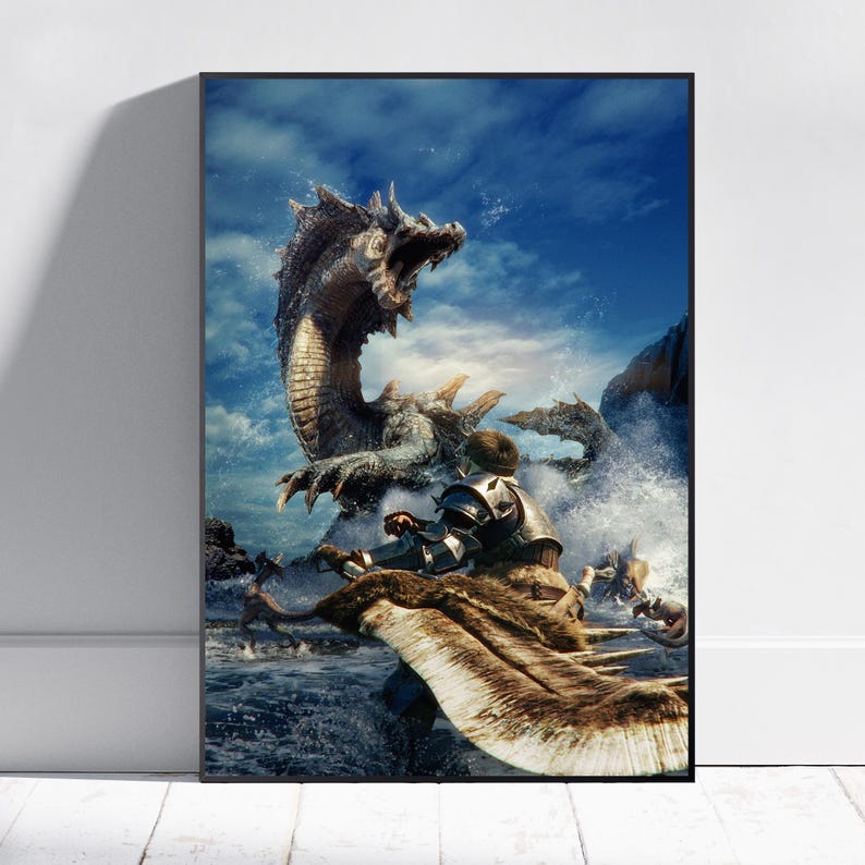 Monster Hunter World Poster, Hunter Wall Art, Game Poster, Home Decor ...