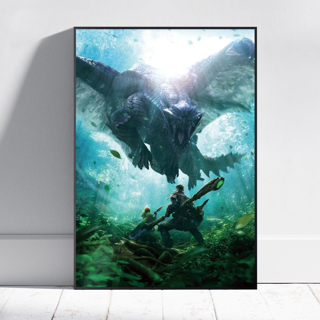 Monster Hunter World Poster, Hunter Wall Art, Game Poster, Home Decor ...