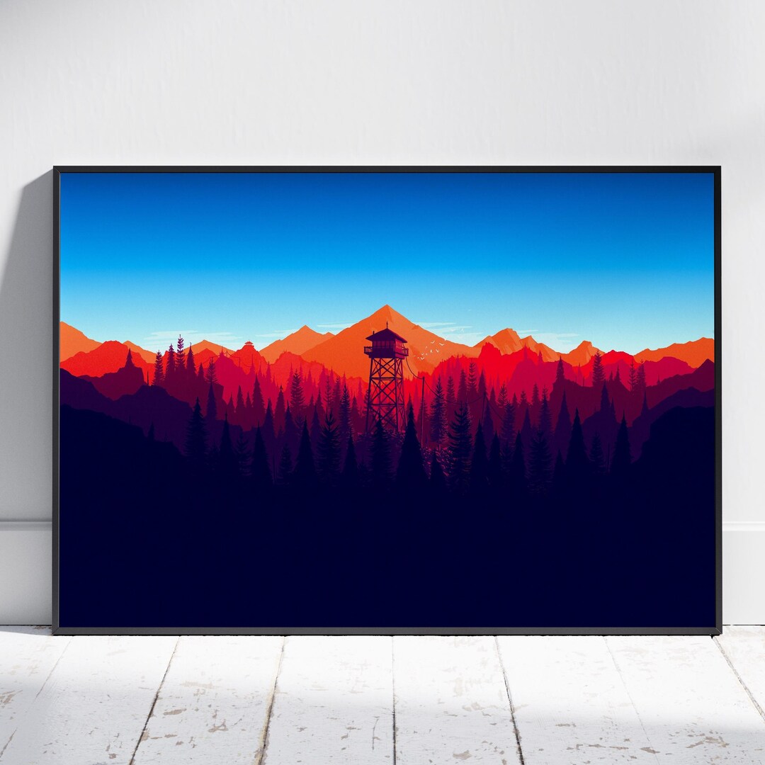 Firewatch Poster, Wall Art, Game Poster, Home Decor, Rolled Canvas #2 ...
