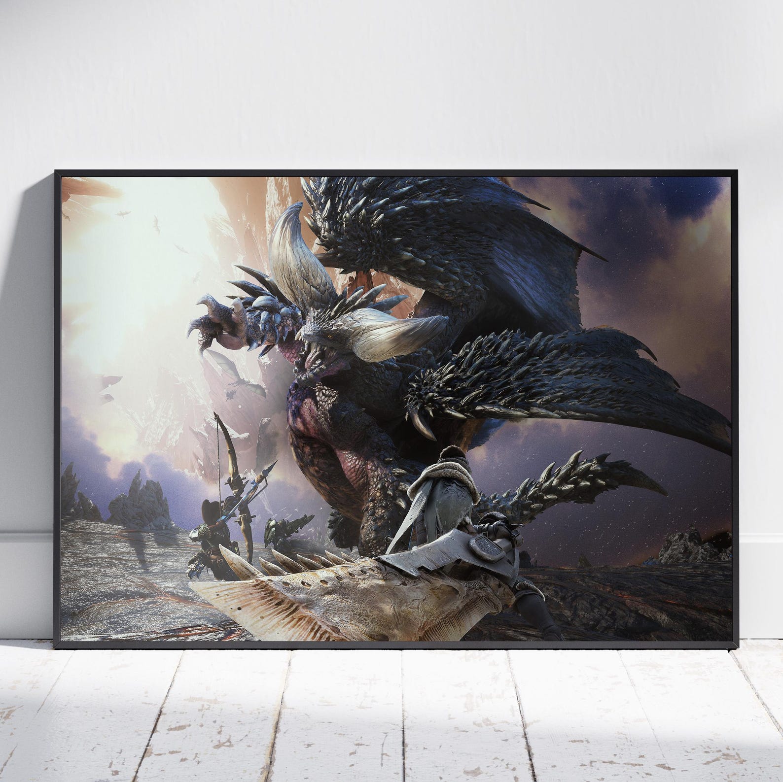 Monster Hunter World Poster, Hunter Wall Art, Game Poster, Home Decor ...