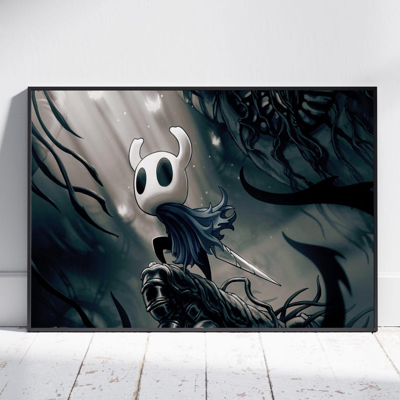 Hollow Knight Poster | Hallownest Wall Art | Gaming Room Decor | Canvas ...