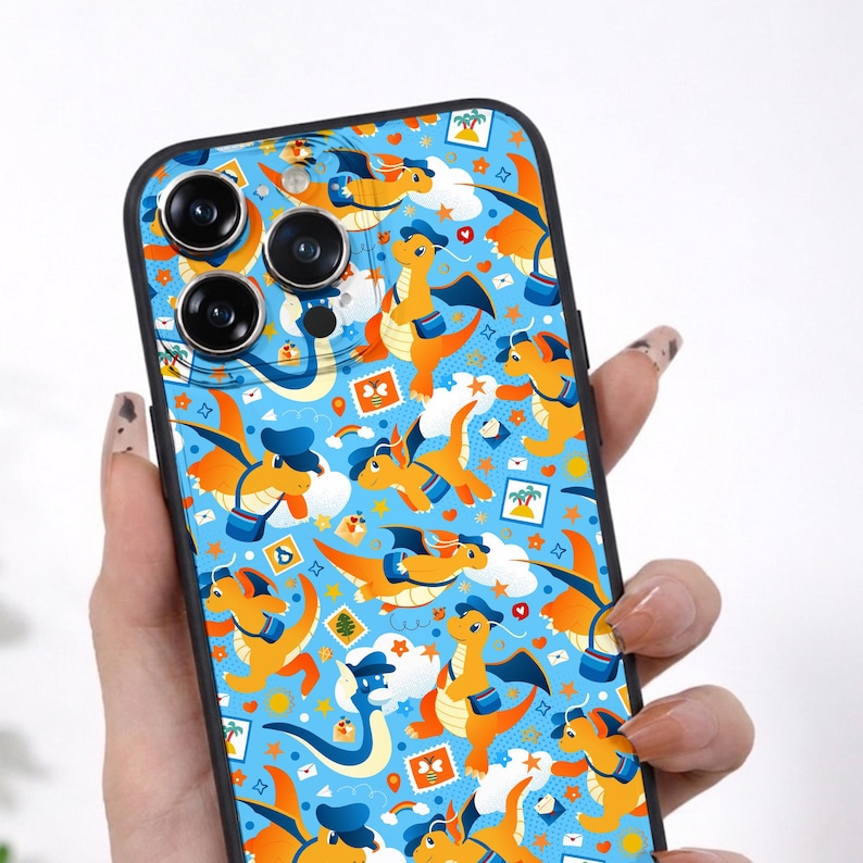 Dragonite Phone Case Cute Cartoon Pattern Aesthetic Cover for iPhone ...