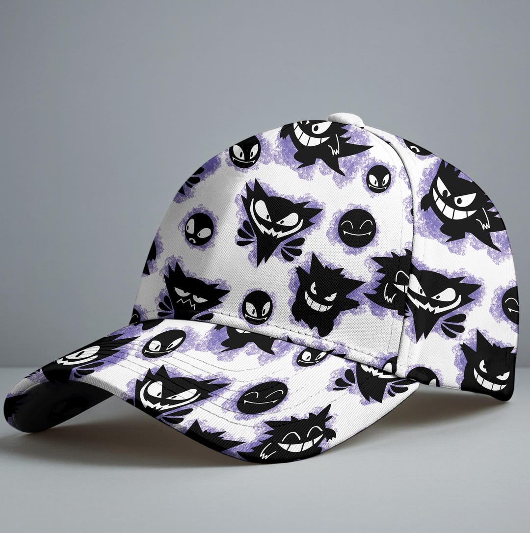 Gengar Baseball Cap, Cute Gengar Ghost Hat, Funny Anime Summer Baseball ...