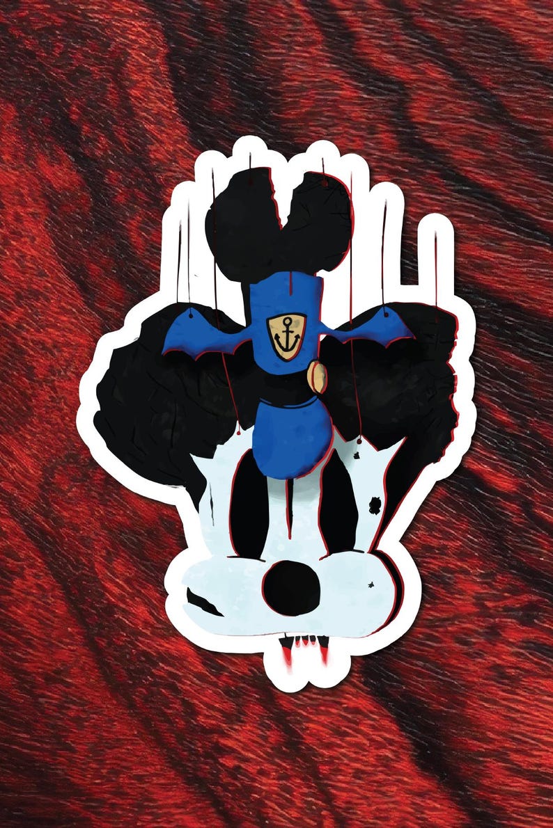 Steamboat Willie Puppet, Creepy Mickey Mouse, Cartoon Horror, Anchor ...