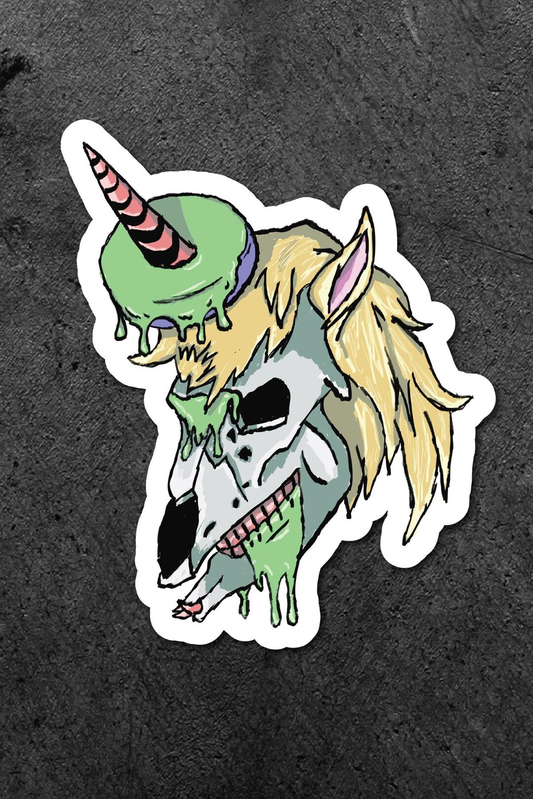Gluttony Unicorn Skull, Melting Ice Cream, Fantasy Horror, Creepy Cute ...