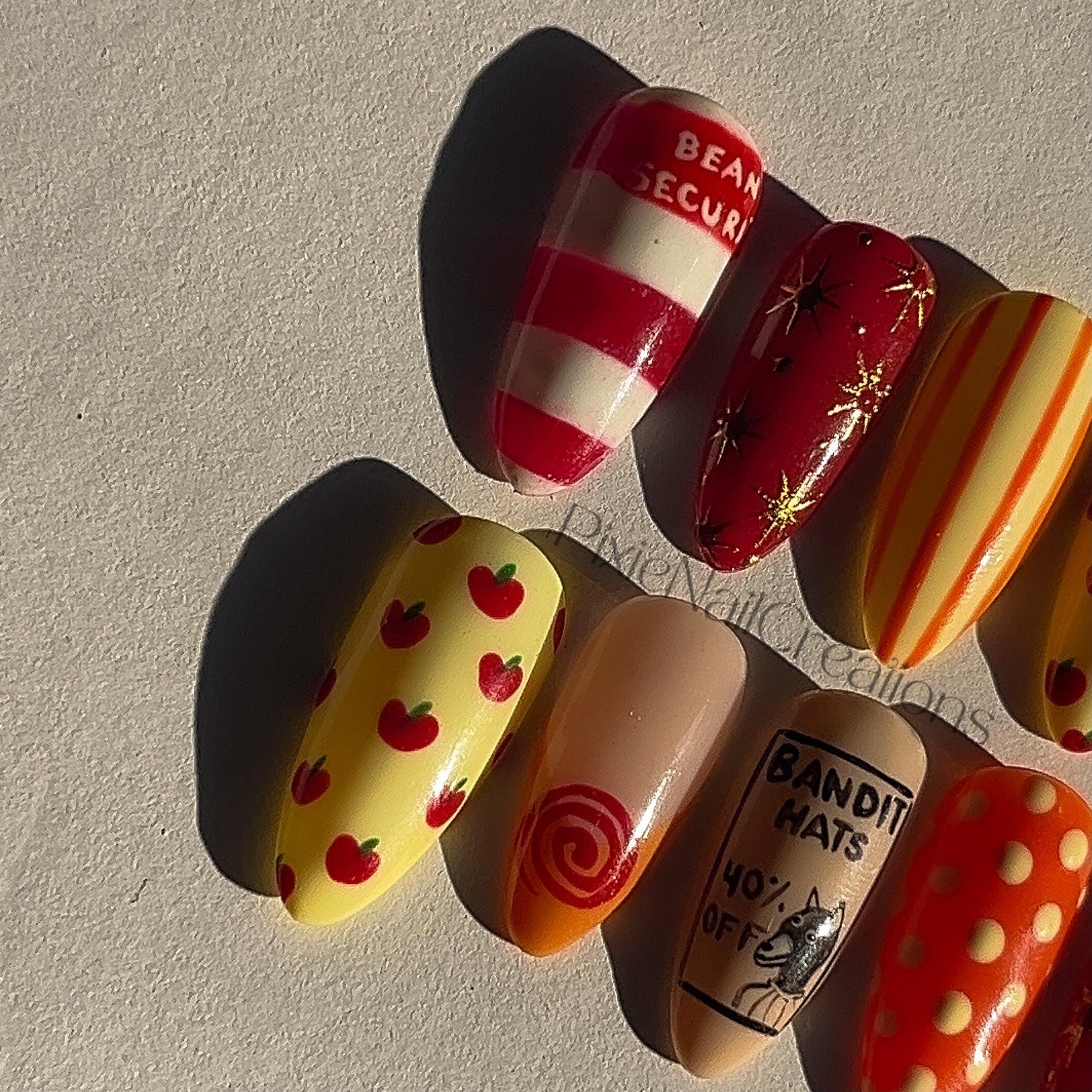 Fantastic Mr. Fox Nails: Fall/autumn Faux Acrylic Press-ons ...