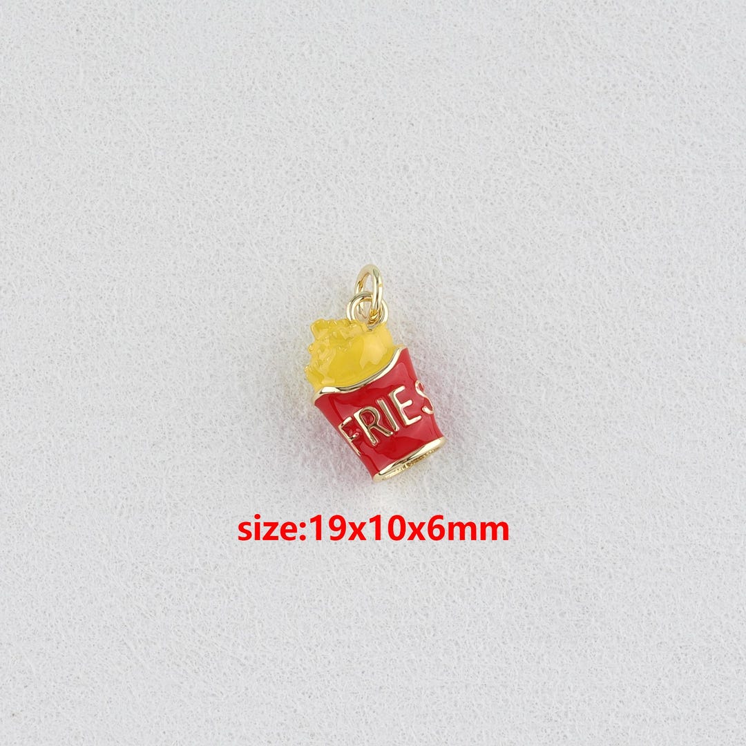 18k Gold Filled French Fries Pendant,dainty French Fries Charm,diy ...