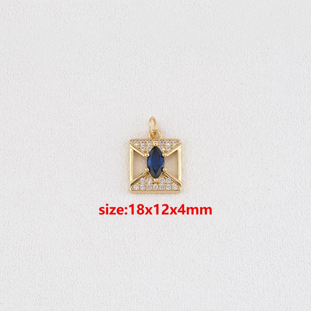 18k Gold Filled Evil Eye Pendant,cz Evil Eye Charm,diy Jewelry ...