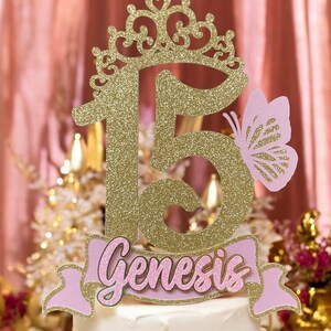 Personalized 15th Birthday Cake Topper Quinceañera Decor - Etsy