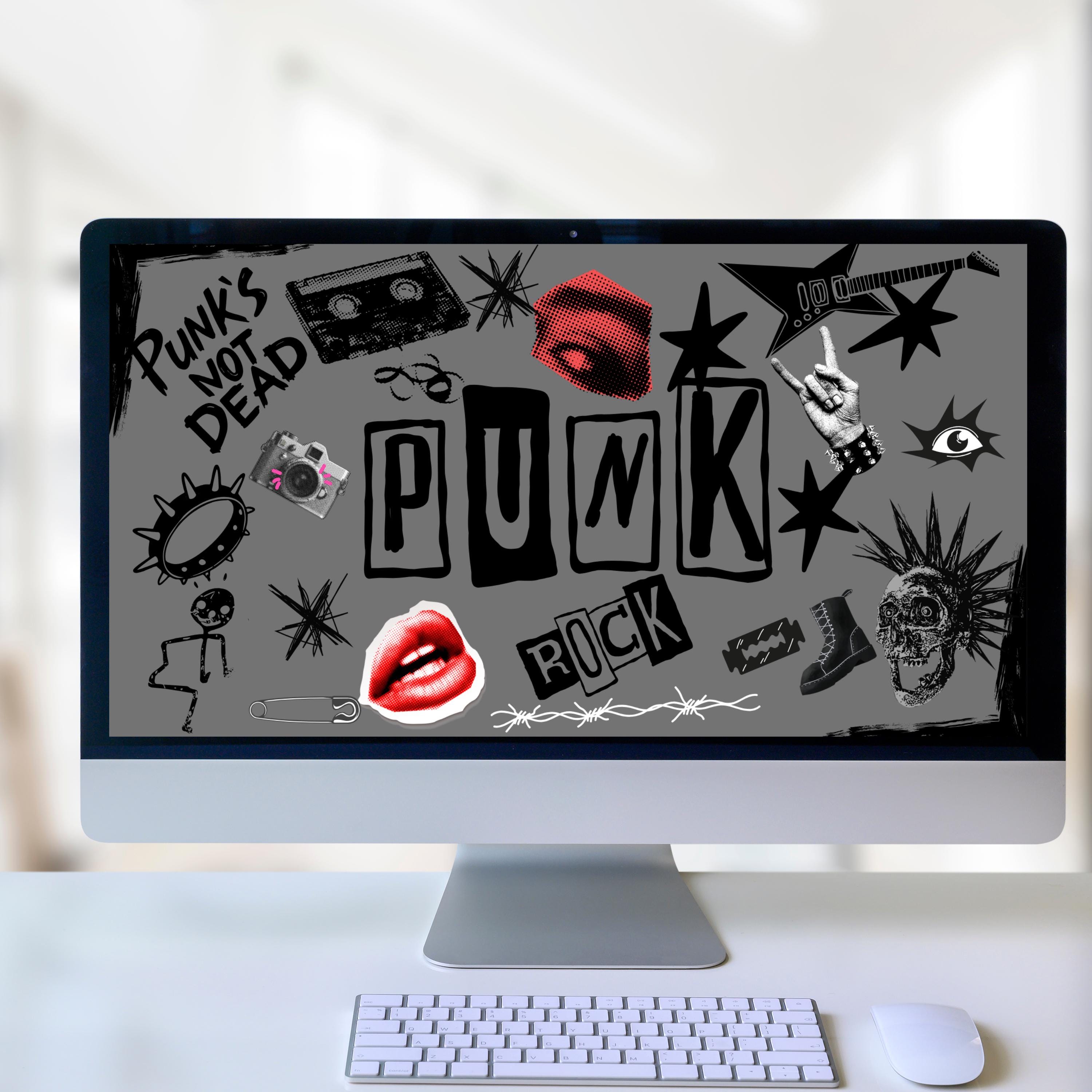 Punk Rock Wallpaper Desktop Background Cassette Tape Music Design ...