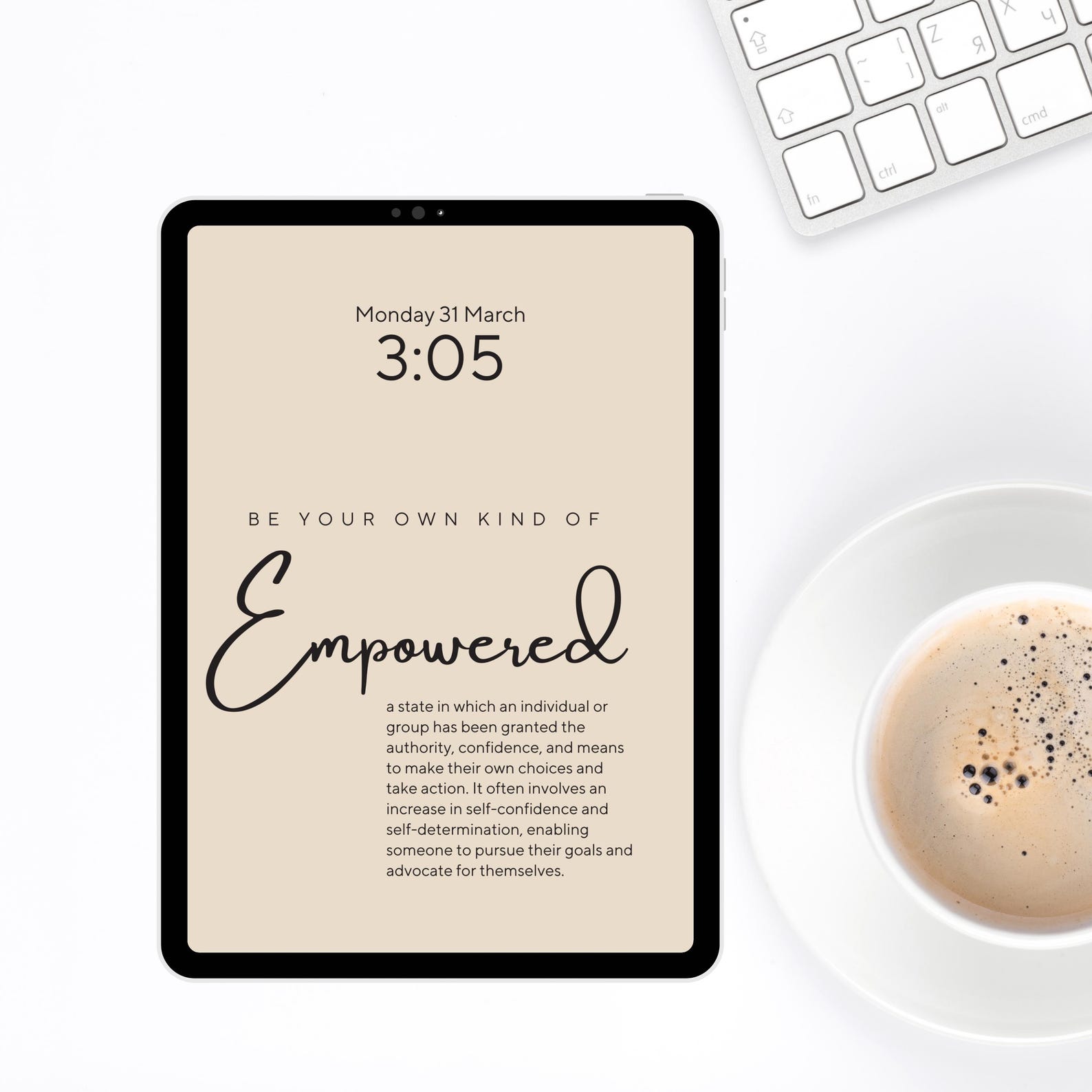 IPad Wallpaper With Wellness Quote Desktop Screensaver for Office Decor ...