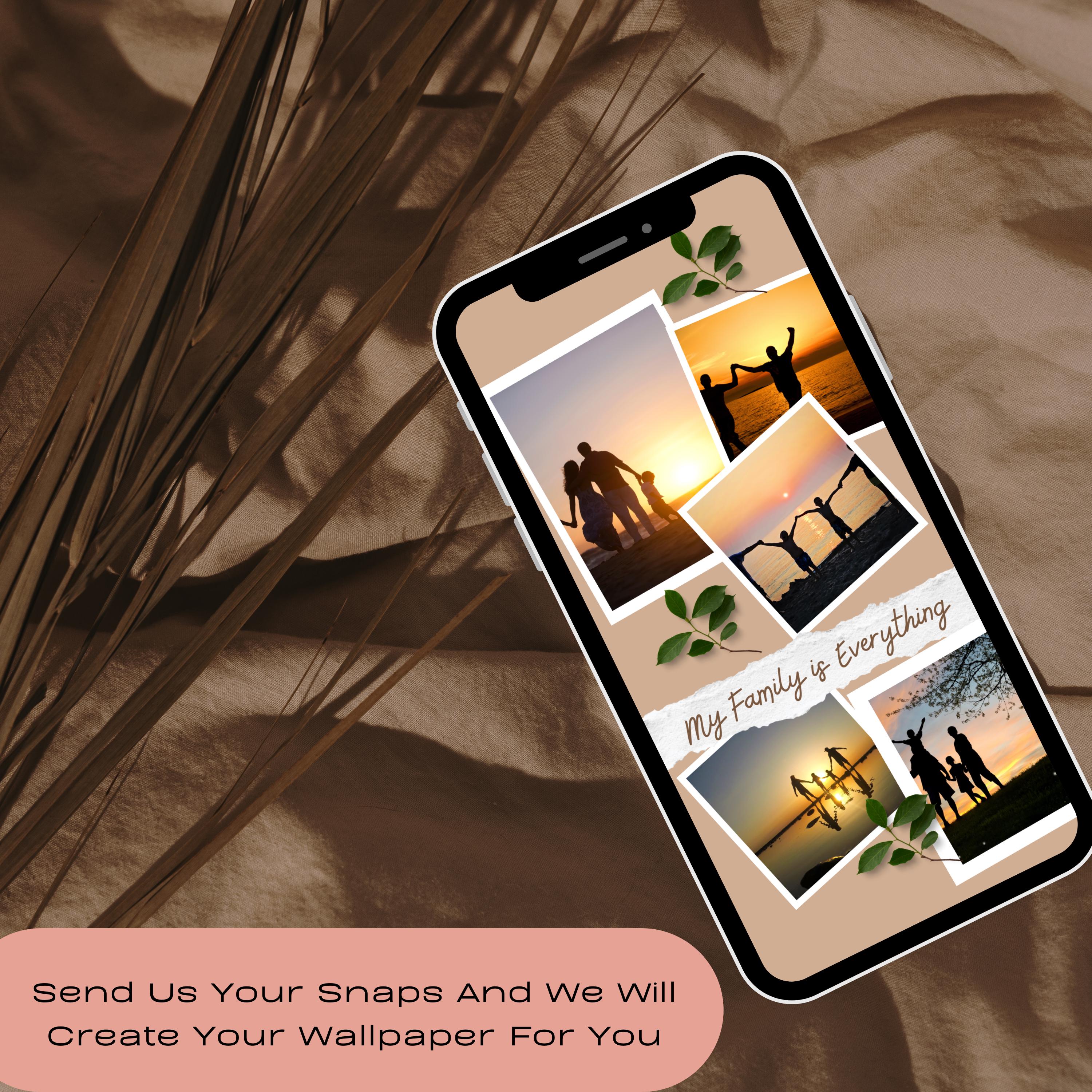 Custom Family Photo Collage Phone Wallpaper Photo Digital Download ...