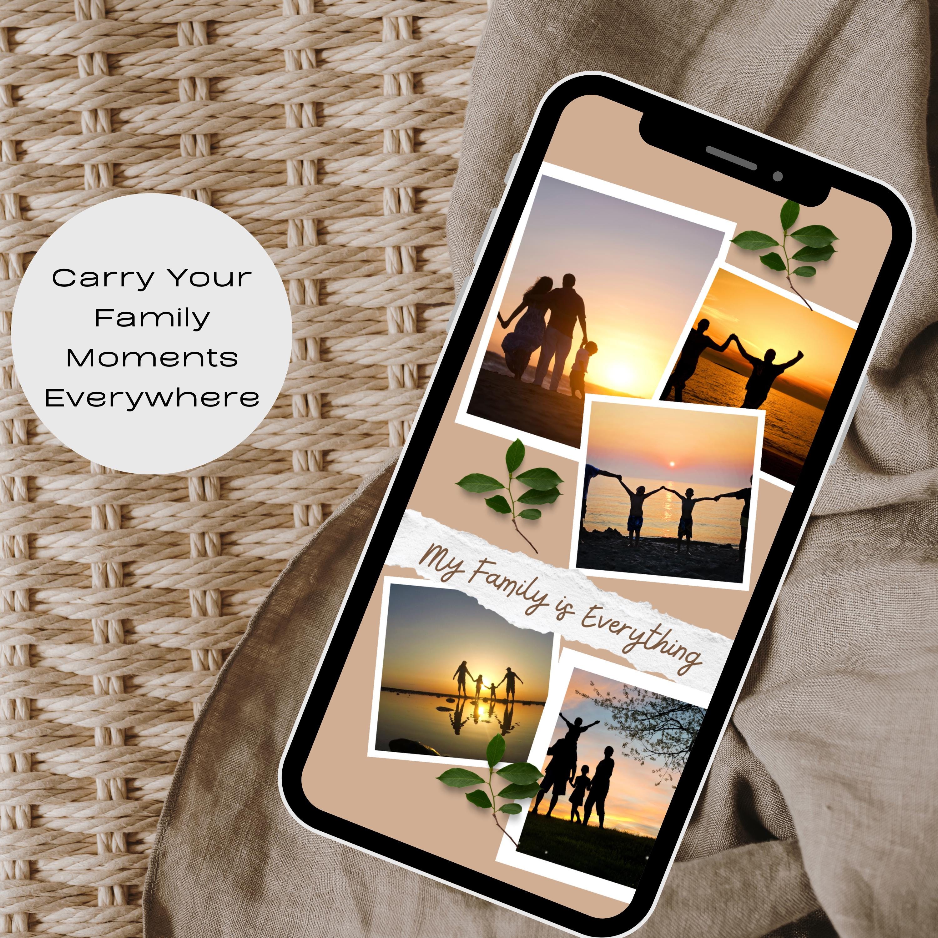 Custom Family Photo Collage Phone Wallpaper Photo Digital Download ...