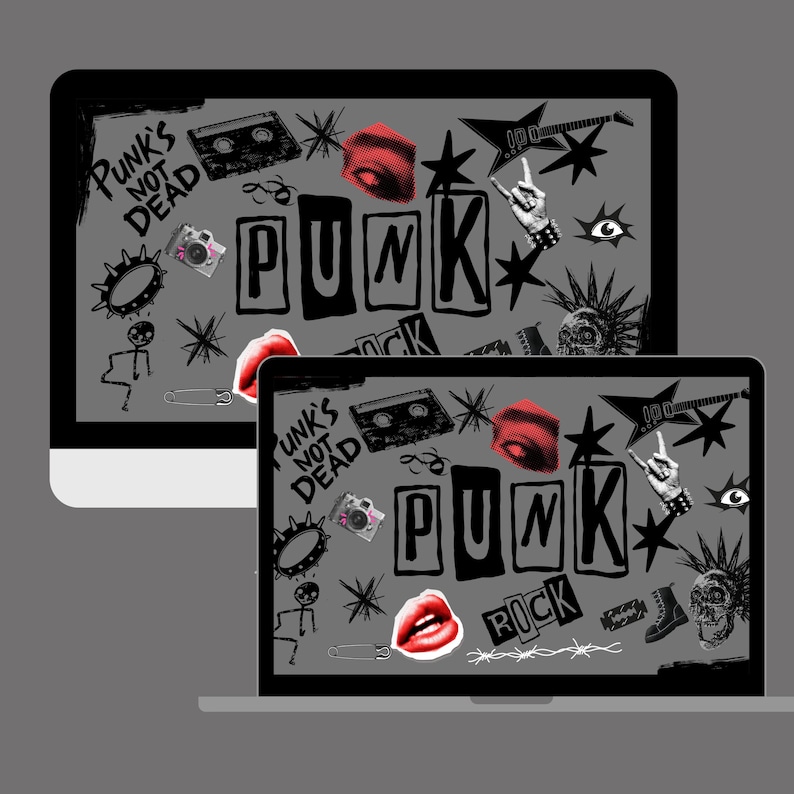 Punk Rock Wallpaper Desktop Background Cassette Tape Music Design ...