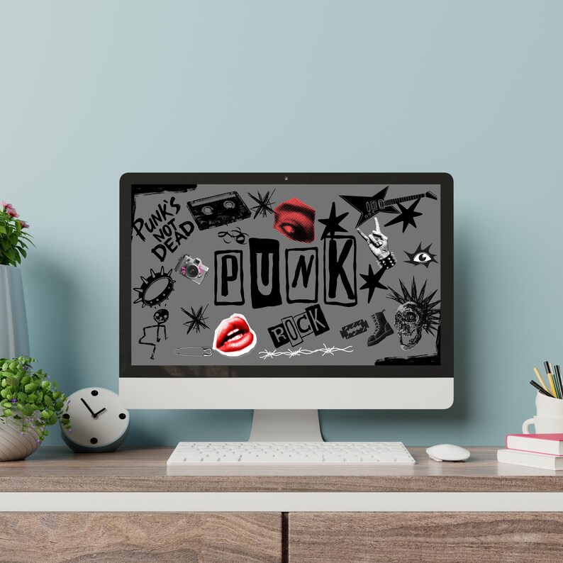 Punk Rock Wallpaper Desktop Background Cassette Tape Music Design ...