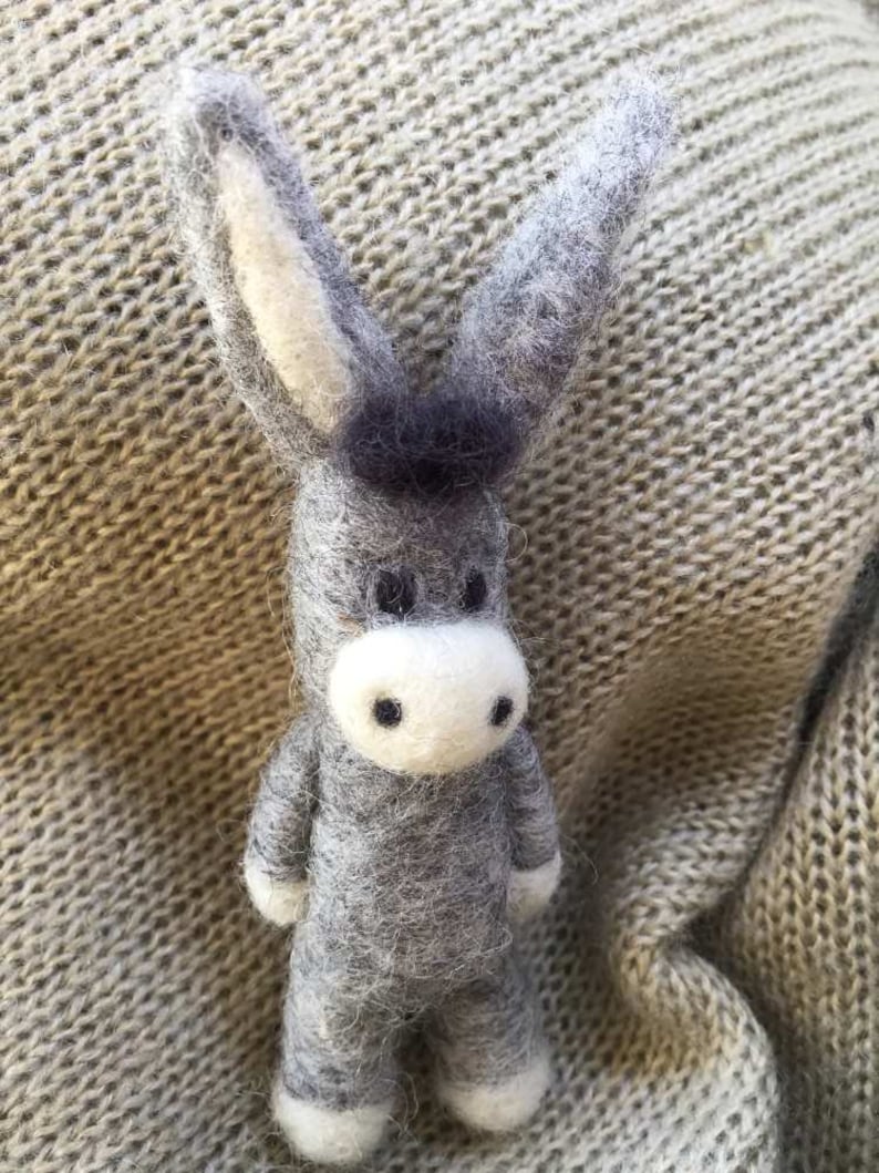 Donkey Brooch, Needle Felted Animal - Etsy