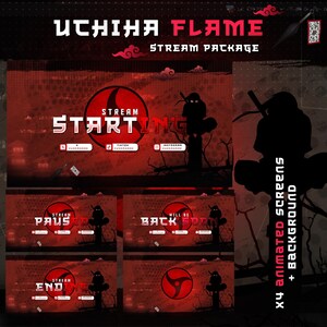 Fire Flame Twitch Overlays Full Stream Package Dark Stinger Transition ...