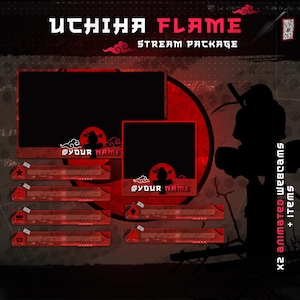 Fire Flame Twitch Overlays Full Stream Package Dark Stinger Transition ...