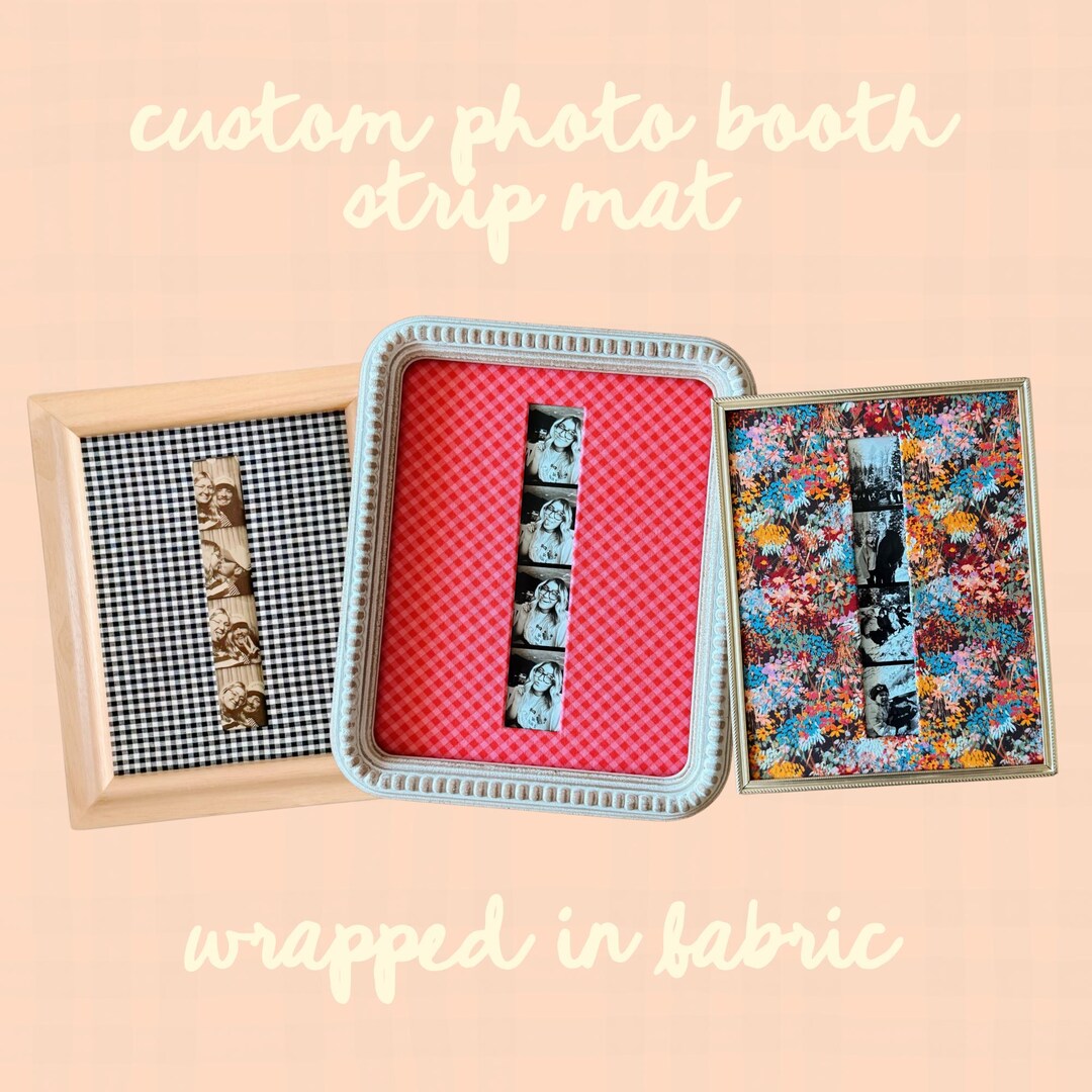 Custom Size Photo Booth Strip Mat Wrapped in Fabric - Handmade!! - Etsy