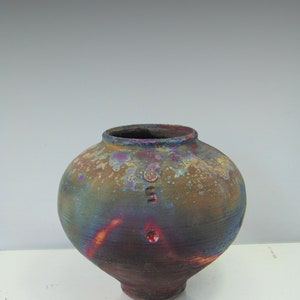 Round Bellied Copper Matt Raku Bottle - Etsy