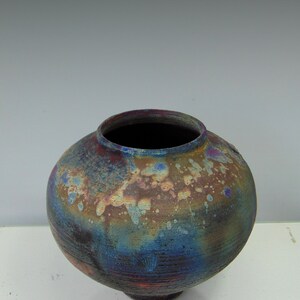 Round Bellied Copper Matt Raku Bottle - Etsy