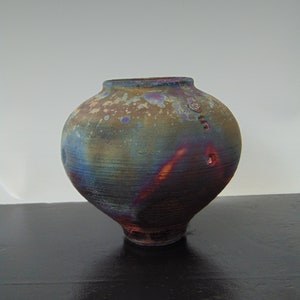 Round Bellied Copper Matt Raku Bottle - Etsy