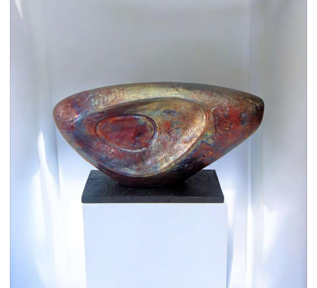 Raku Pod Form on Mounted Base - Etsy