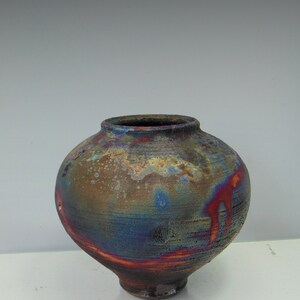 Round Bellied Copper Matt Raku Bottle - Etsy