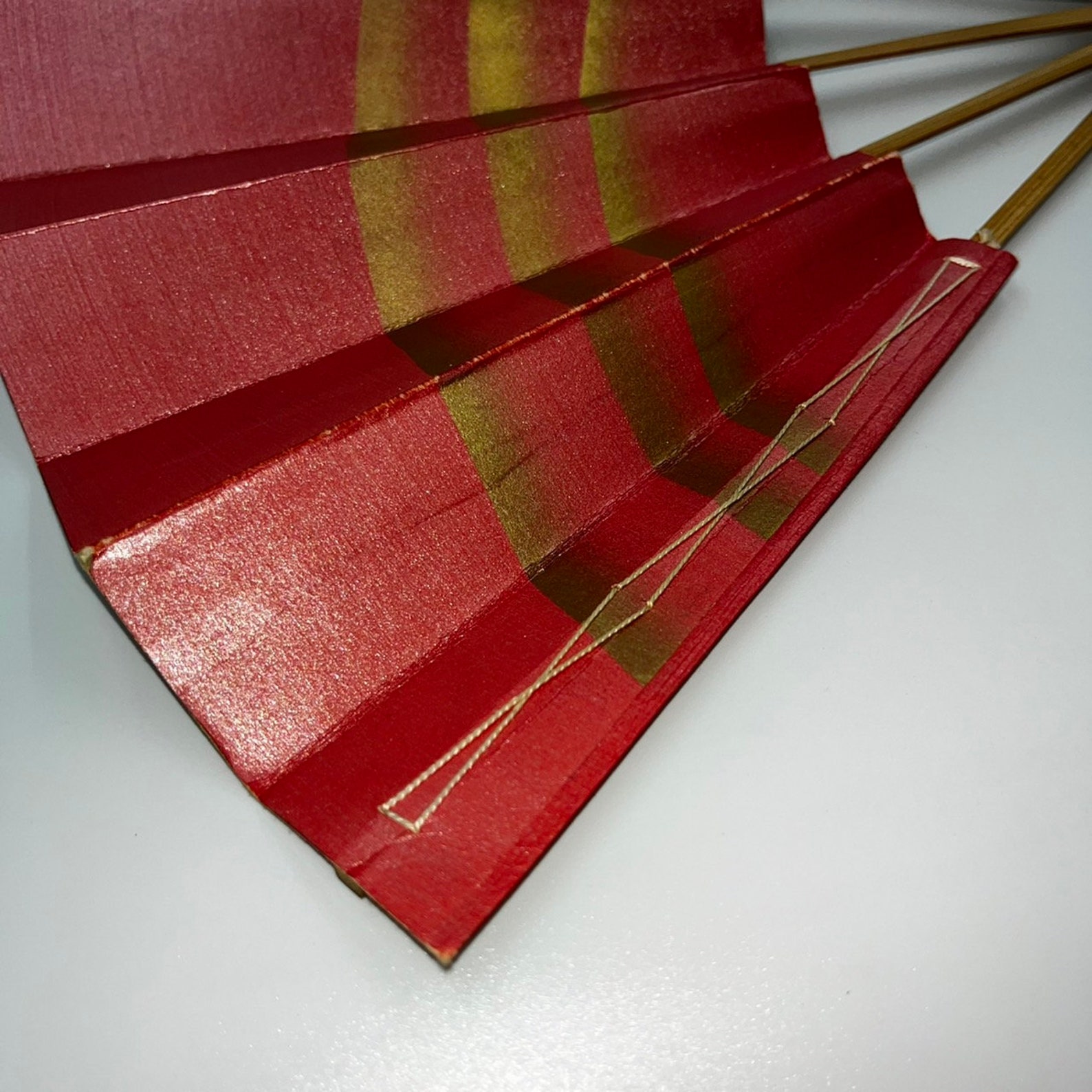Vintage Shimmer Japanese Paper and Wood Sensu 空 Folding - Etsy