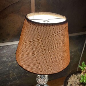 Set 2 of Brown Beige Fabric Vinyl Lamp Shades - Etsy
