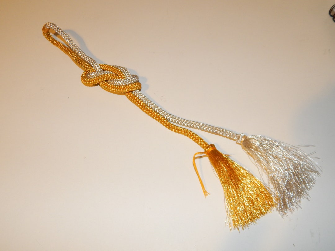Vintage Gold Japanese Obijime Silk Cord Kimono Accessories - Etsy