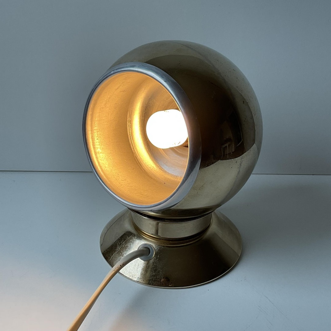 Vintage ABO Denmark Metal Golden Ball Magnet Table Lamp With Defects - Etsy
